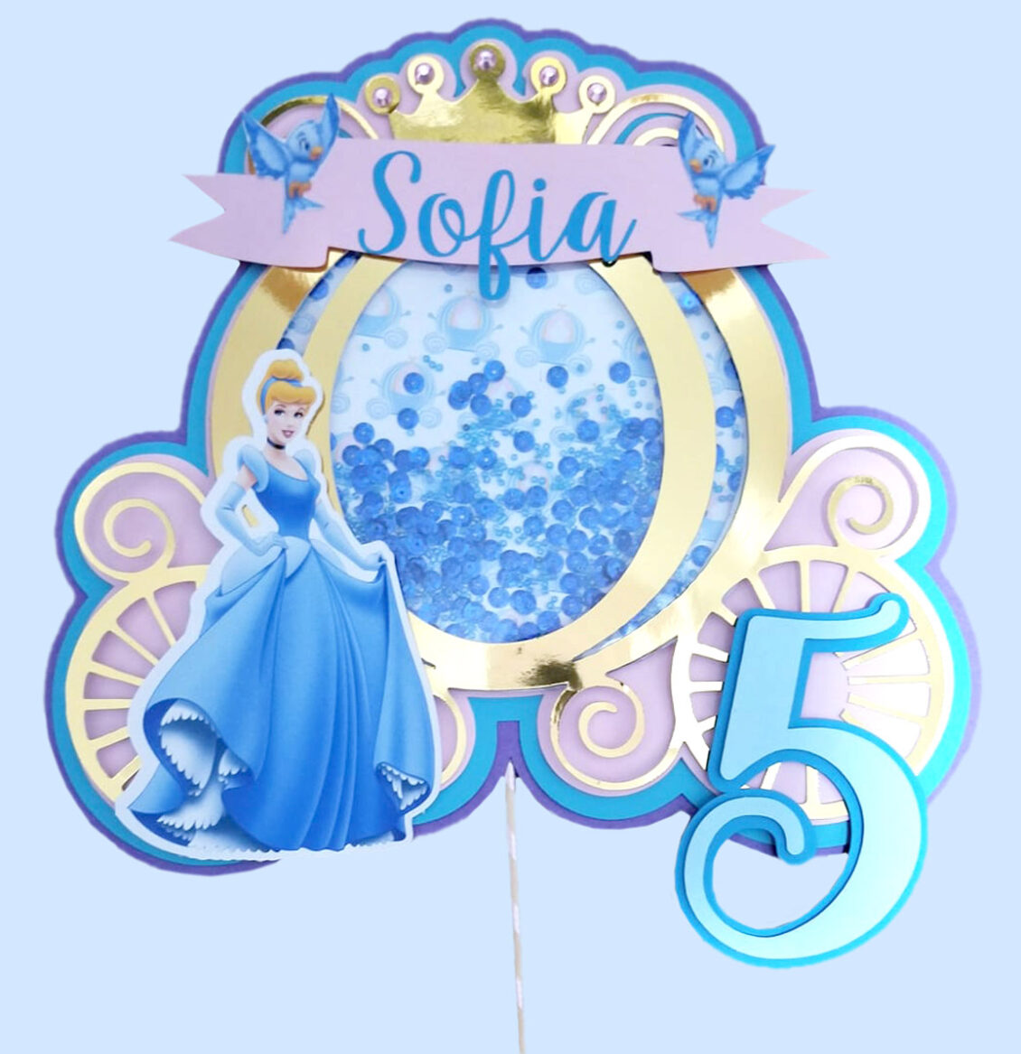 Cake topper Cenicienta 2 - Sirania Creaciones