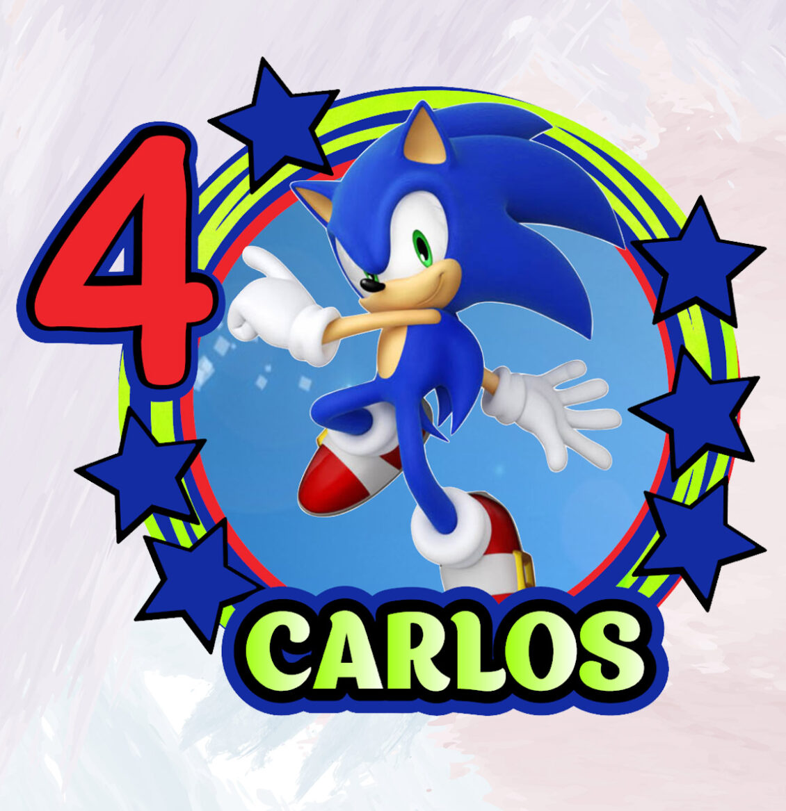 Cake topper Sonic - Sirania Creaciones